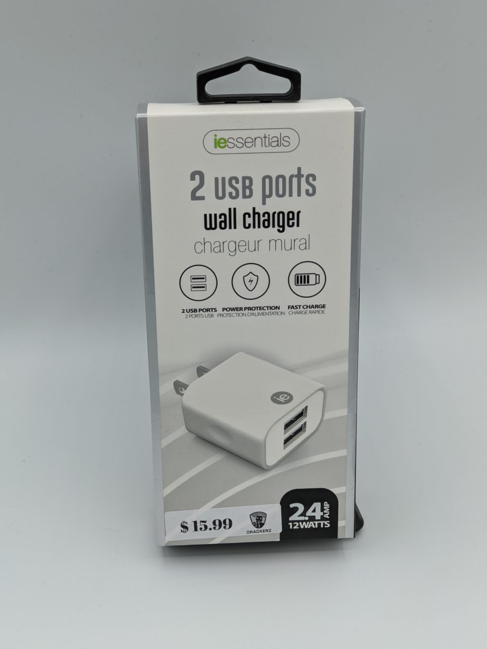 iEssentials 2 Port USB Wall Charger 2.4 AMP | Crackerz